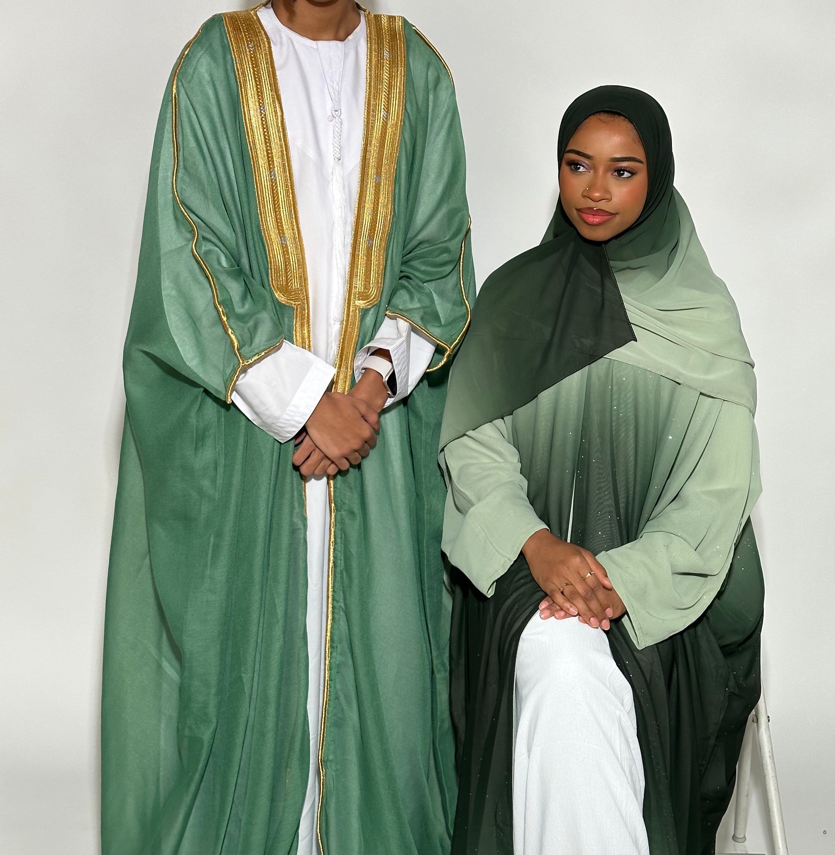 Traditional Green bisht – osomodest